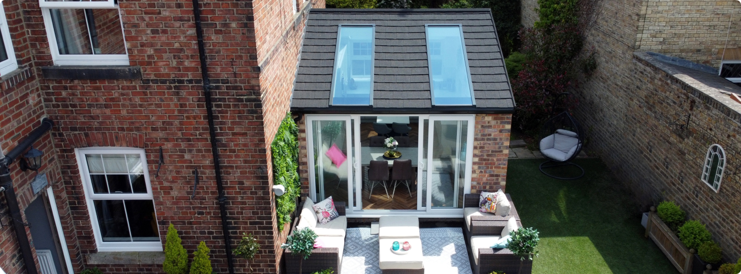 Building a contemporary extension with a Supalite tiled roof